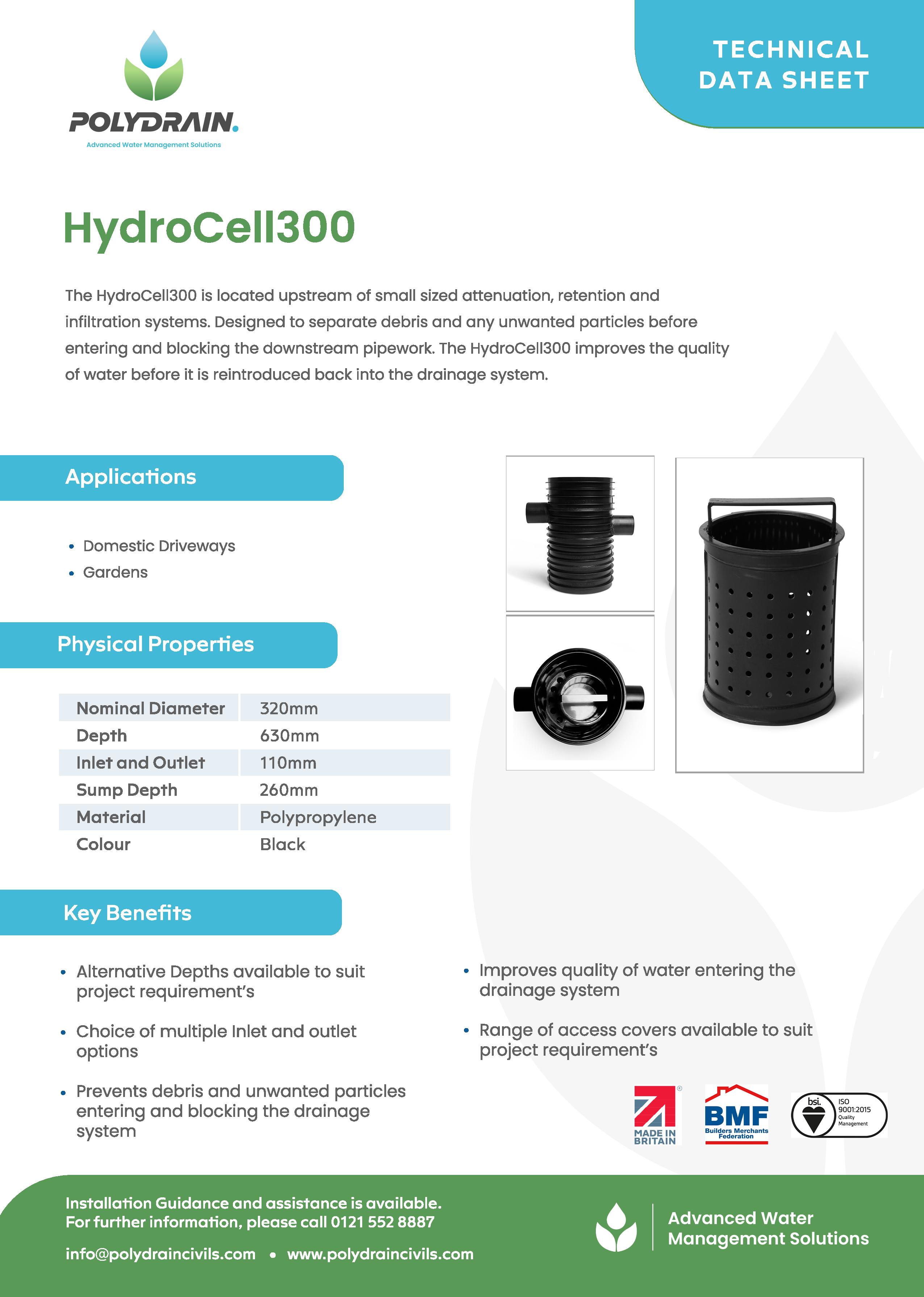 320mm Ã˜ Hydrocell 300 Silt Trap 640mm High | Drainage Shop