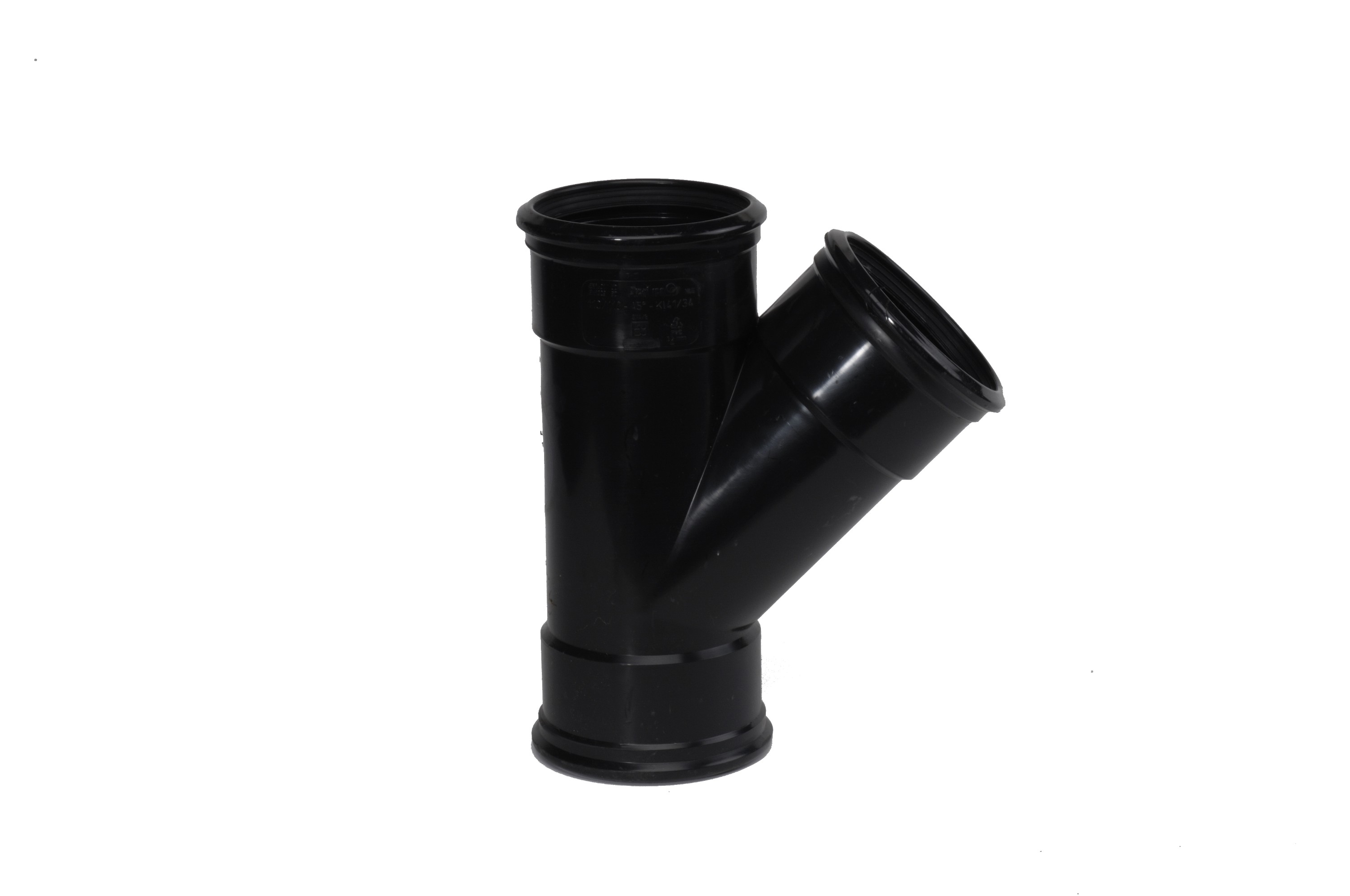 110mm Economy Soil 135° Branch T/S Black | Drainage Shop
