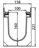 F900 Drainage Channel x 1m D/I Grate | Drainage Shop