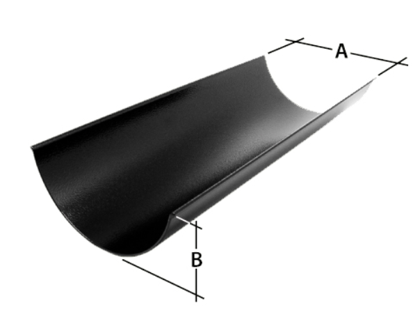 Alutec Evolve HR Gutter x 3m Heritage Black | Drainage Shop