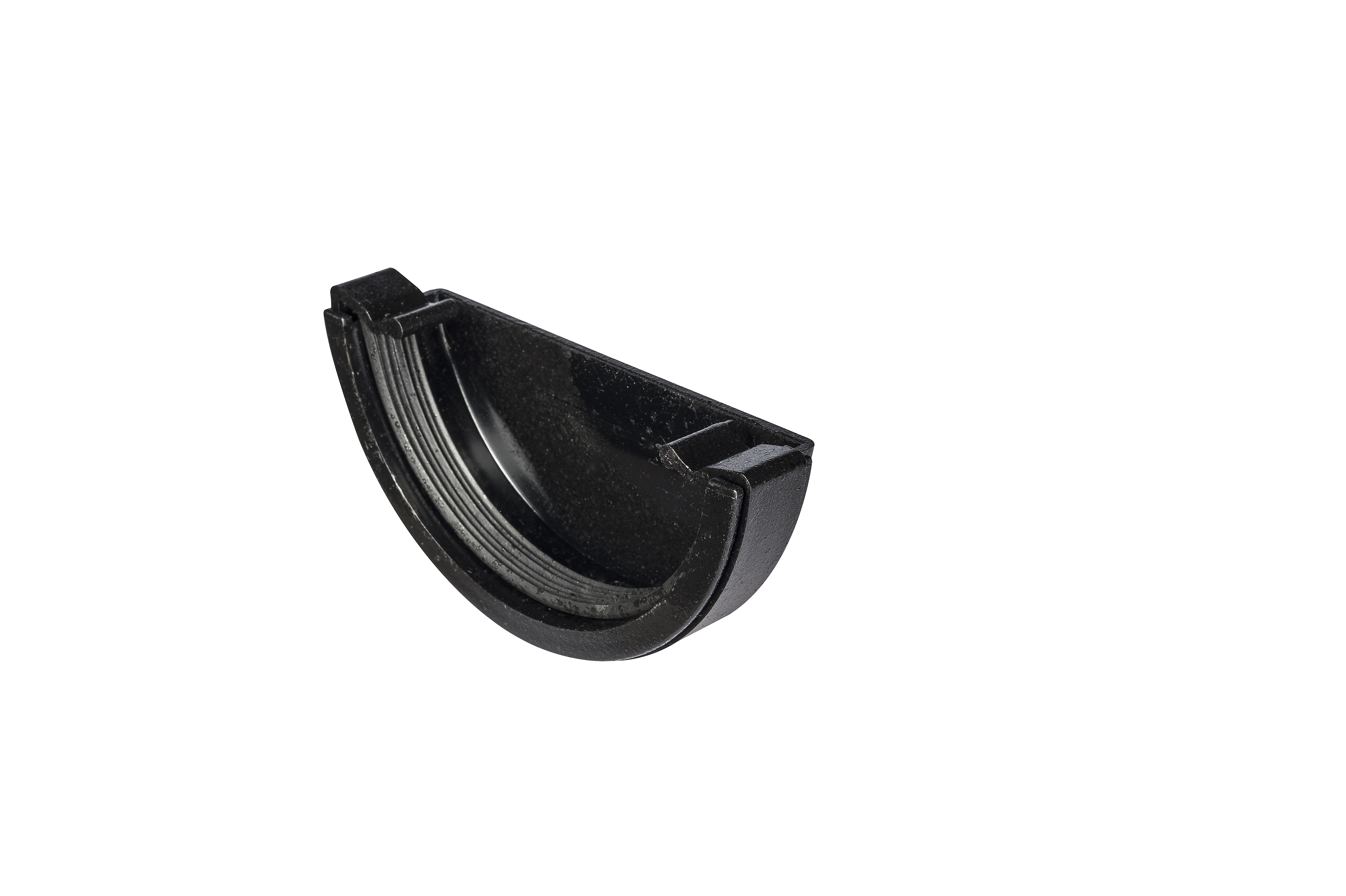 112mm Half Round Cast Effect External End Cap | Drainage Shop