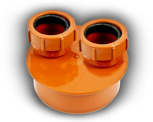 110mm Double Waste Adaptor 40mm & 40mm | Drainage Shop