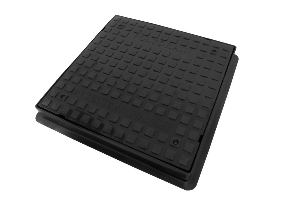 450mm Diameter Round to Square PP Manhole Cover & Frame 35kn