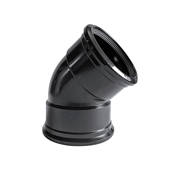 110mm Economy Soil 135° Bend D/S Black | Drainage Shop