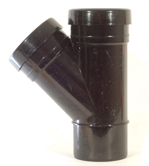 160mm 135° Double Socket Branch Black | Drainage Shop