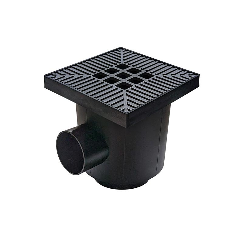 Drain Point Patio Gully Black Aluminium Grate | Drainage Shop