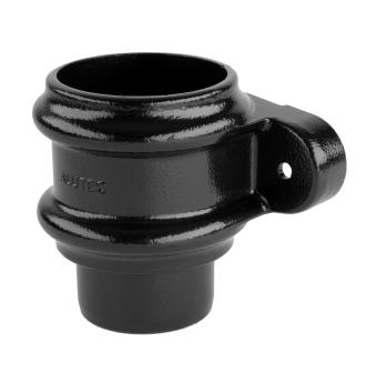 Alutec Tudor 63mm Pipe Socket Heritage Black | Drainage Shop