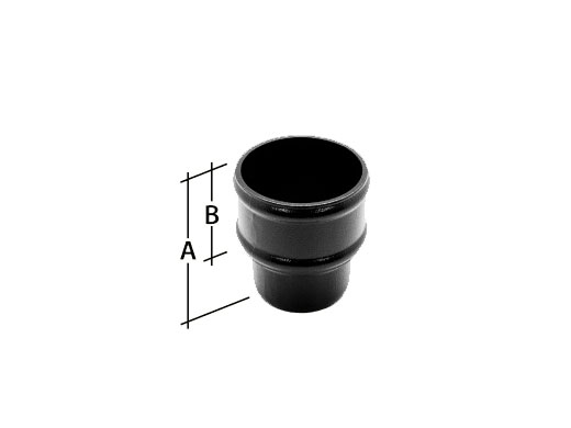 Alutec Evolve 63mm Pipe Socket (non eared) Heritage Black | Drainage Shop