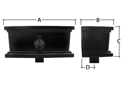 Alutec Tudor Ornamental Hopper Heritage Black | Drainage Shop